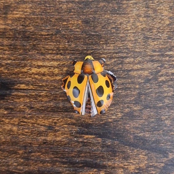 1950s/60s Tin Litho Ladybug Pin - Gem