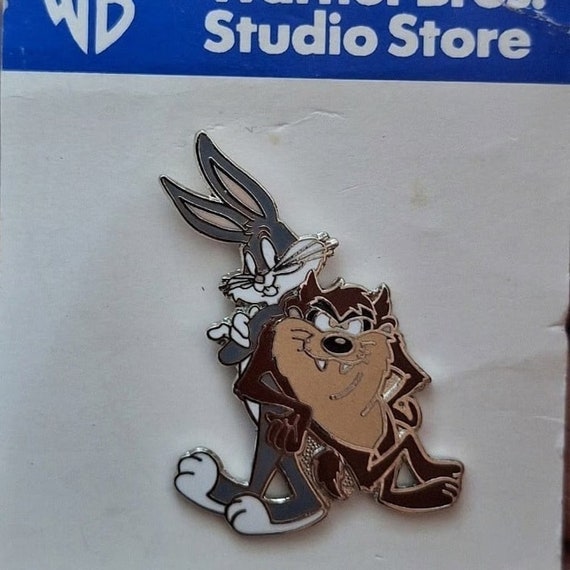 1997 Looney Tunes/Warner Bros Taz & Bugs Bunny Pin - Gem
