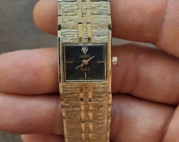 1990s Quintel Diamond Quartz Black Dial Watch - Etsy