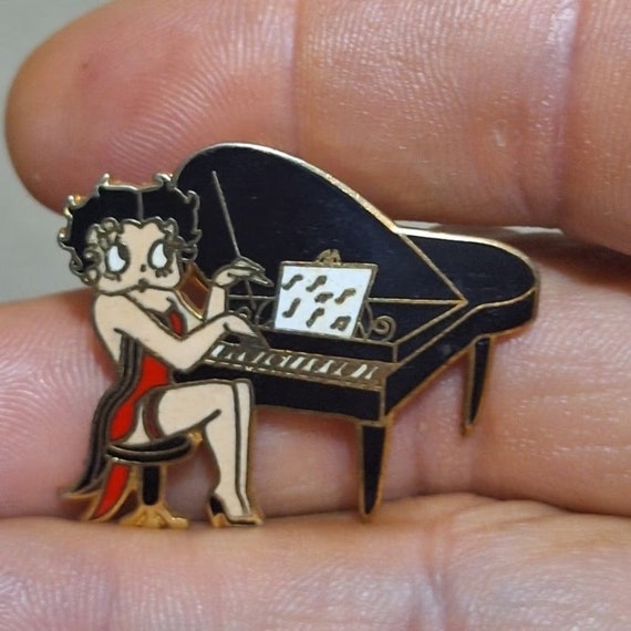80s Betty Boop Piano Enamel Pin Gem