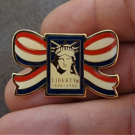 82 Statue of Liberty Centennial Enamel Pin - Gem