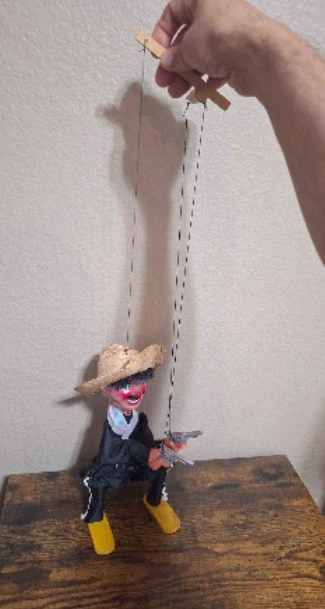 1960s Mexican Bandit Gunslinger Marionette Doll Hand Puppet - Etsy