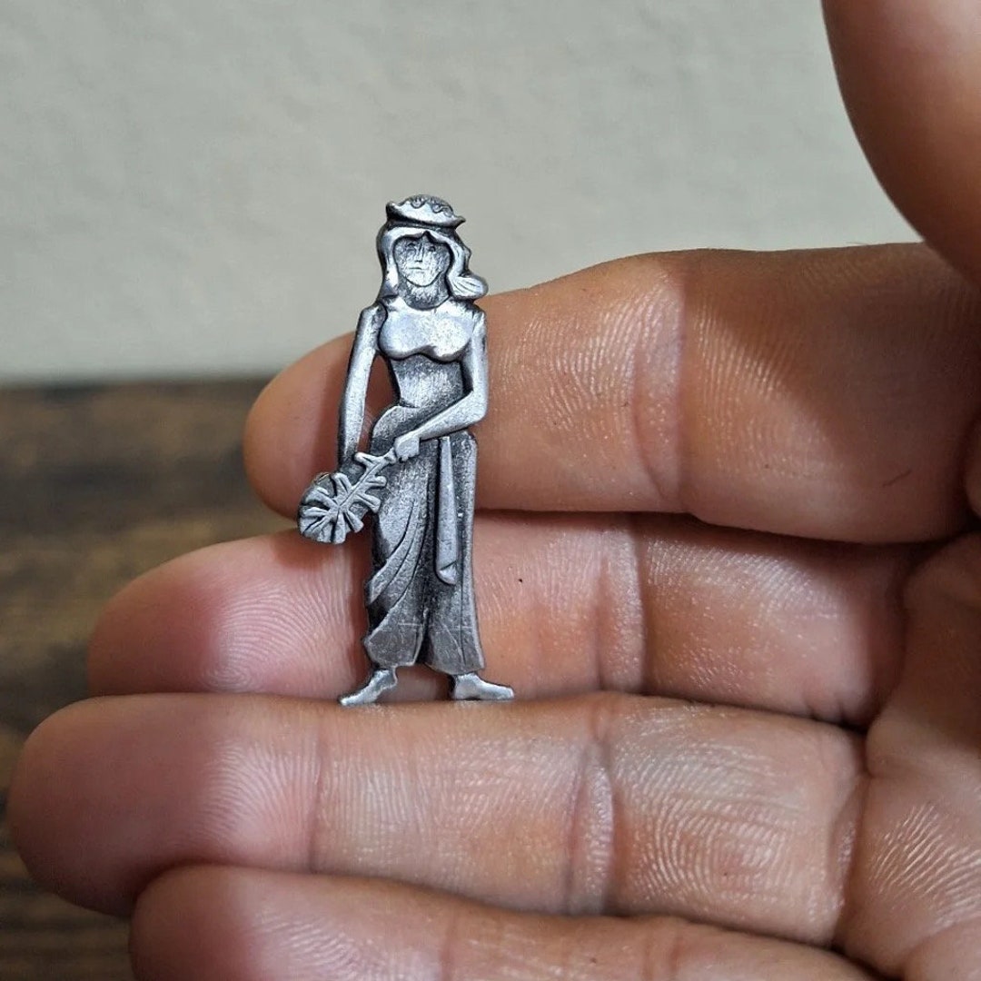 Vintage Signed Metzke Pewter Girl Brooch/pin - Etsy