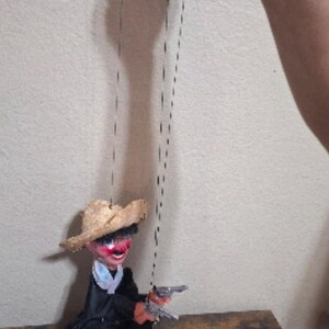 1960s Mexican Bandit Gunslinger Marionette Doll Hand Puppet - Etsy