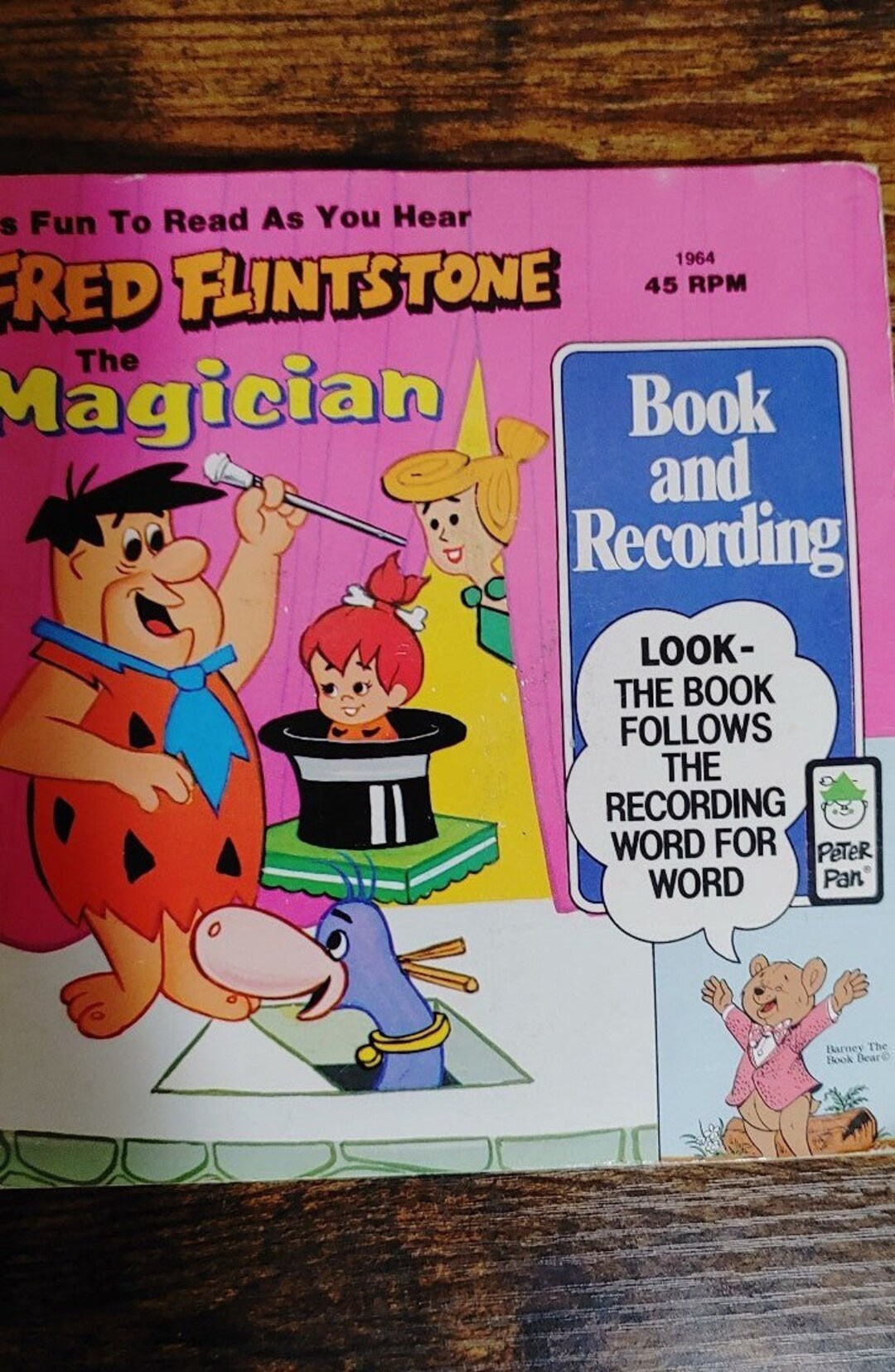 The Flintstones - Fred Flintstone the Magician 7’ Vinyl Record / Book ...