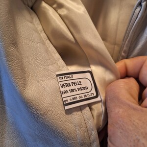 Peruzzi Cream Colored Leather Jacket - Etsy