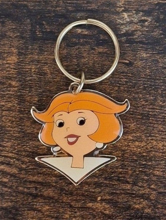 1990 The Jetsons Enamel Keychain/Keyring - Gem