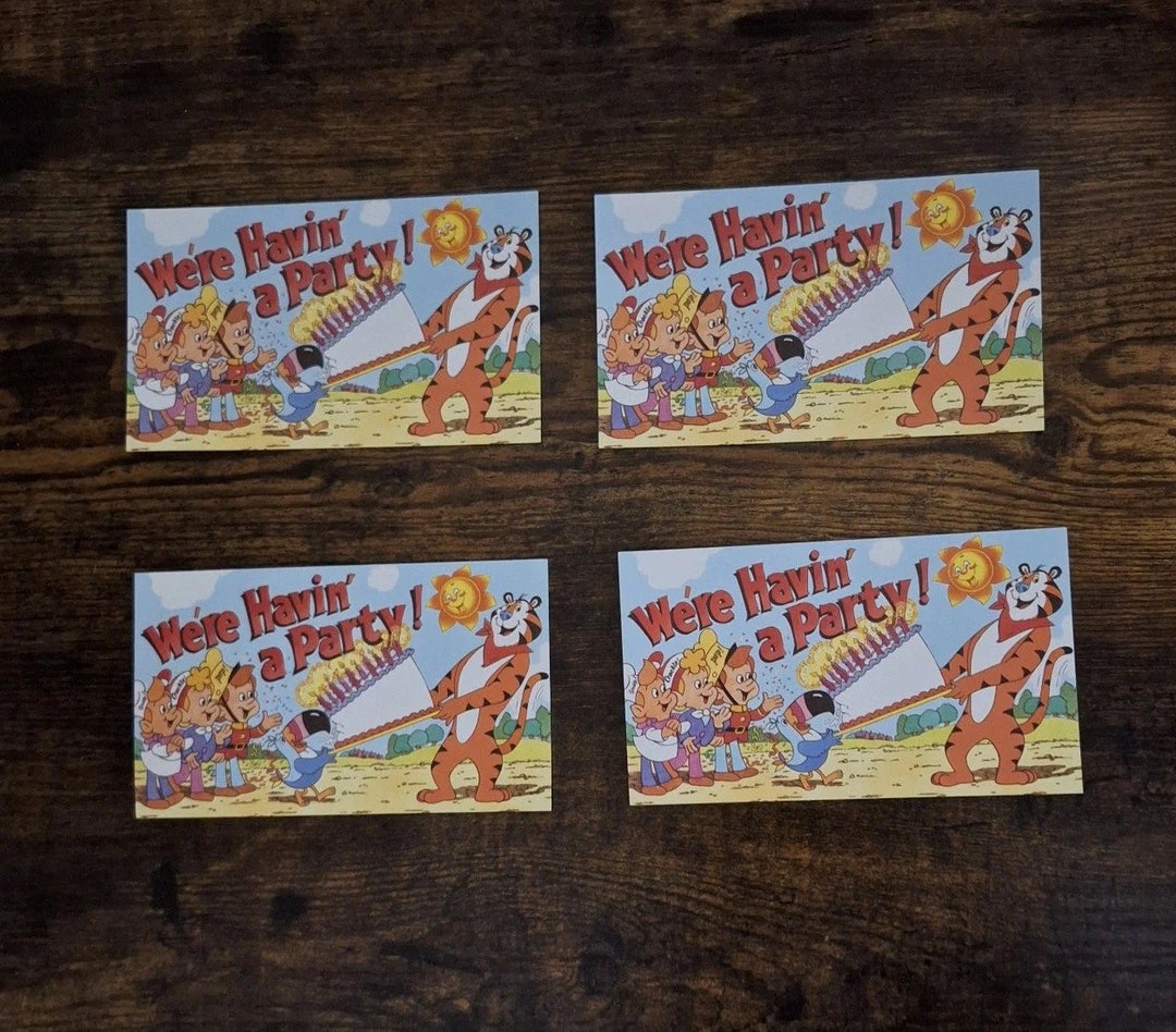 4 Vintage 1986 Kellogg's Postcards - Tony Tiger, Sam the Toucan - Etsy