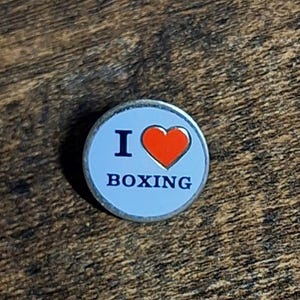 1980s I Love Boxing Gold Tone Pin - Etsy