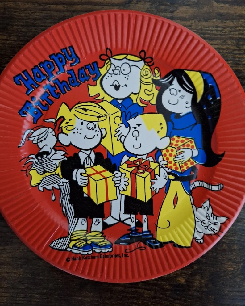 70s Dennis the Menace Birthday Party Plate & Birthday Party Napkin - Etsy