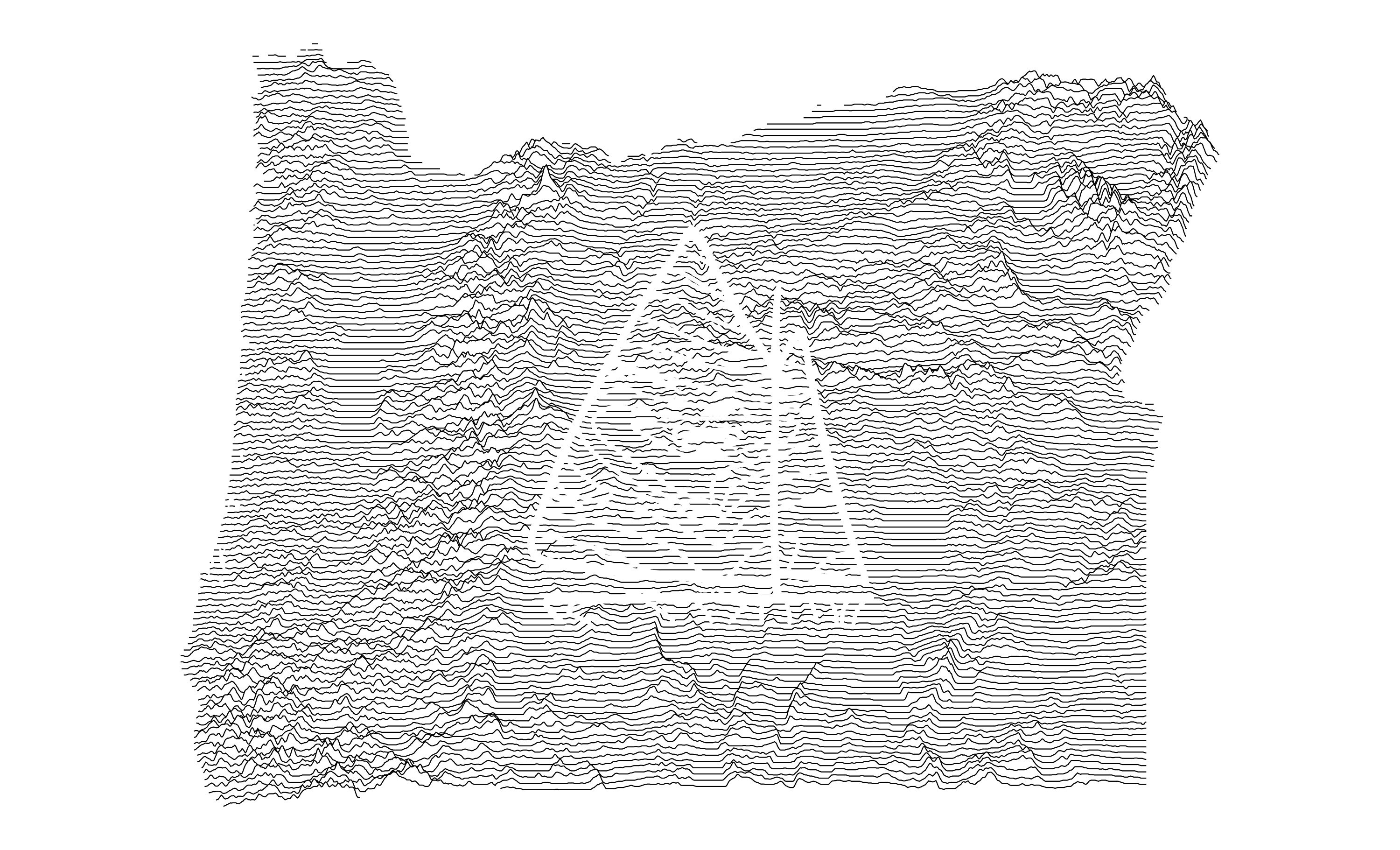 Oregon State Ridgeline Plot Digital Vector SVG File - Etsy