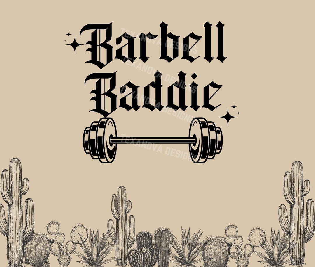 Barbell Baddie Bar PNG - Etsy