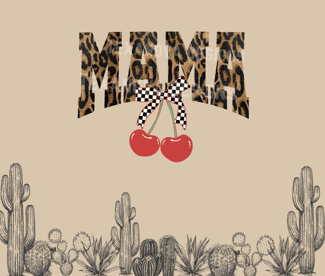 Cheetah Cherry Checkered PNG - Etsy