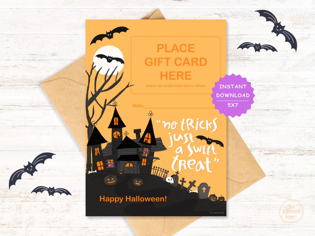 Halloween Printable Gift Card Holder | Teacher Employee Staff ...
