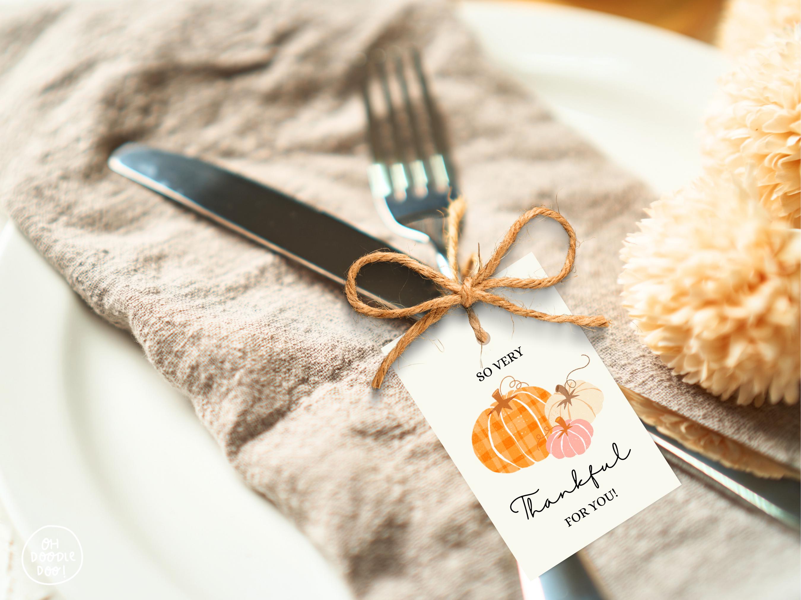 Thanksgiving Gift Tags Printable | Cute Pumpkin Tags | Fall Favor Tags ...