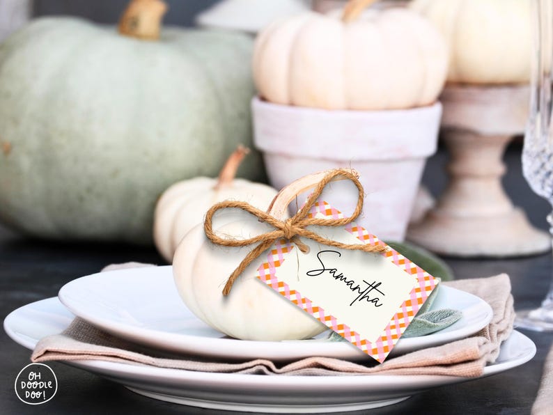 Thanksgiving Gift Tags Printable | Cute Pumpkin Tags | Fall Favor Tags ...