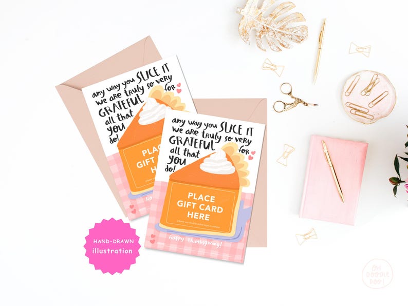 Pumpkin Pie Gift Card Holder Printable | Teacher Gift | Employee, Nurse ...