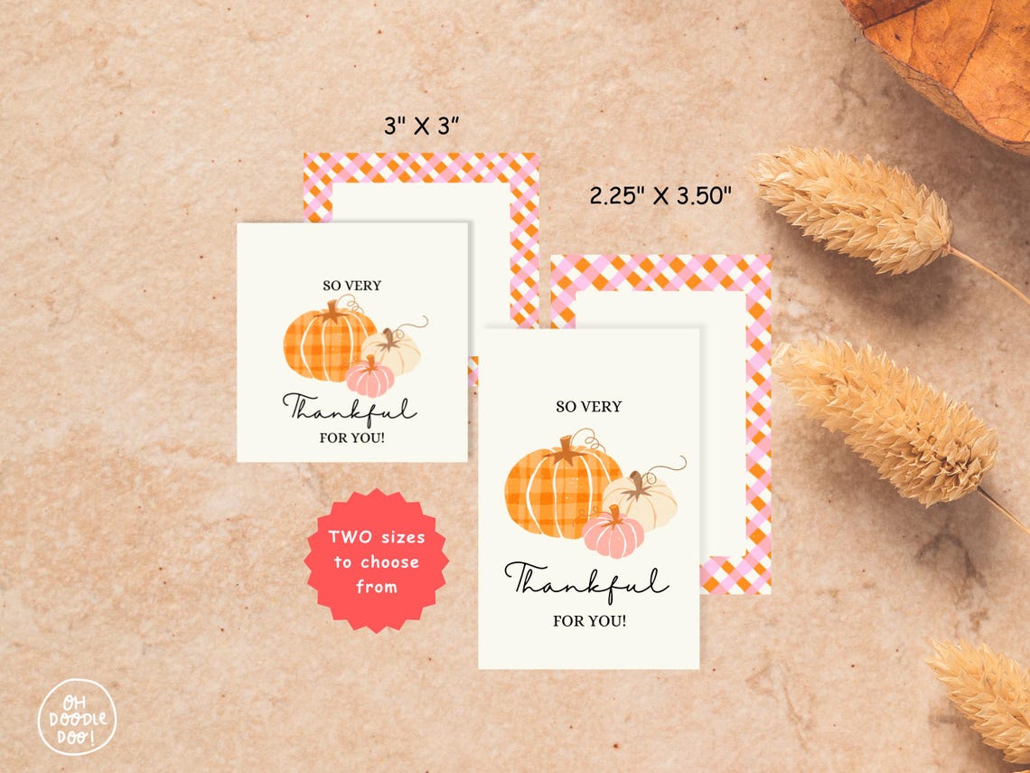 Thanksgiving Gift Tags Printable | Cute Pumpkin Tags | Fall Favor Tags ...