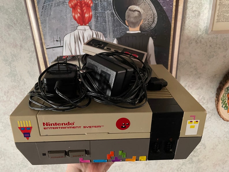 Original Nintendo NES System Console Bundle W/54 Games - Etsy