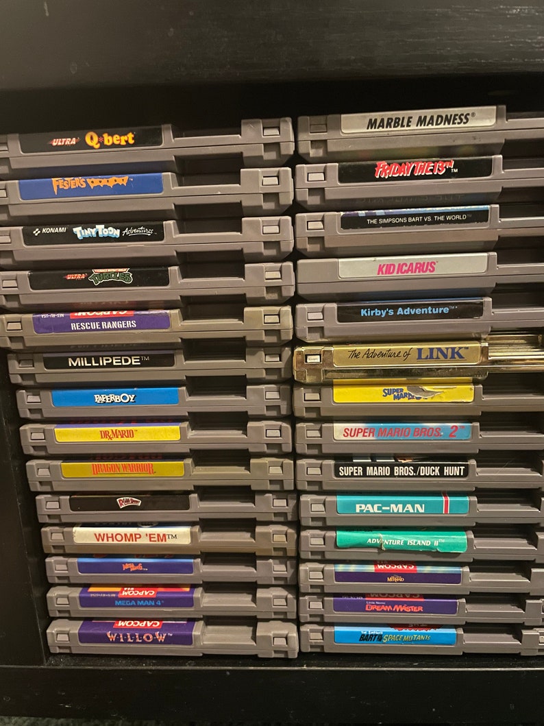 Original Nintendo NES System Console Bundle W/54 Games - Etsy