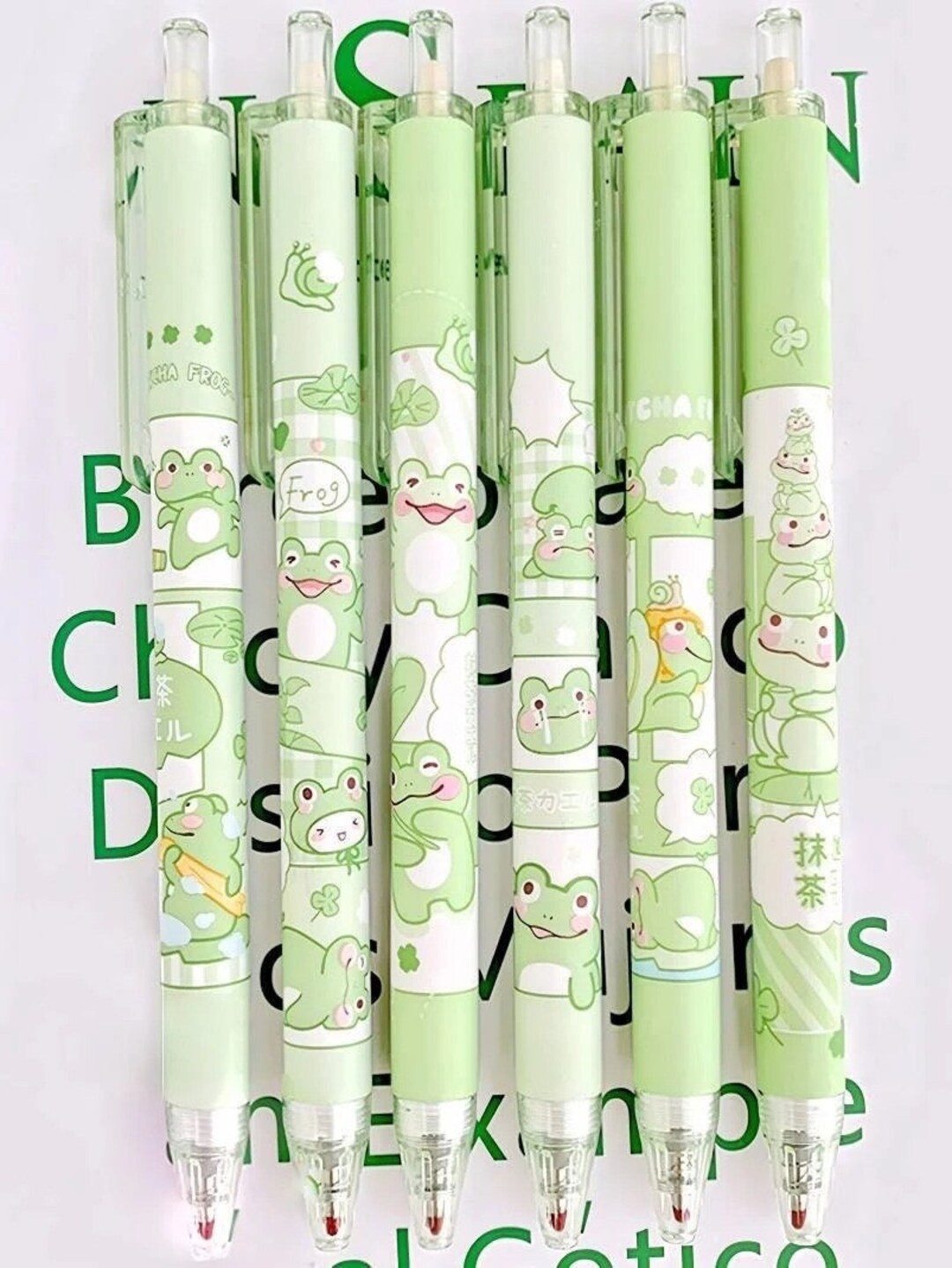2 Pcs Cute Frog Pen Set Kawaii Pen Set, Cute Stationery, Unique School ...