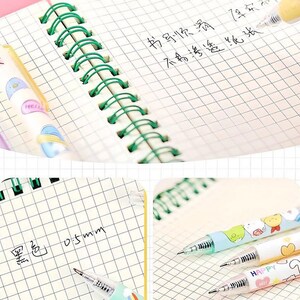 6pcs Cute Pen Set, Kawaii Stationery, Cute Clicker Gel Pen Set, Kawaii ...