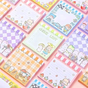 Kawaii Notepads Cute Memo Pads | Cute Notepad | Kawaii Stationery ...