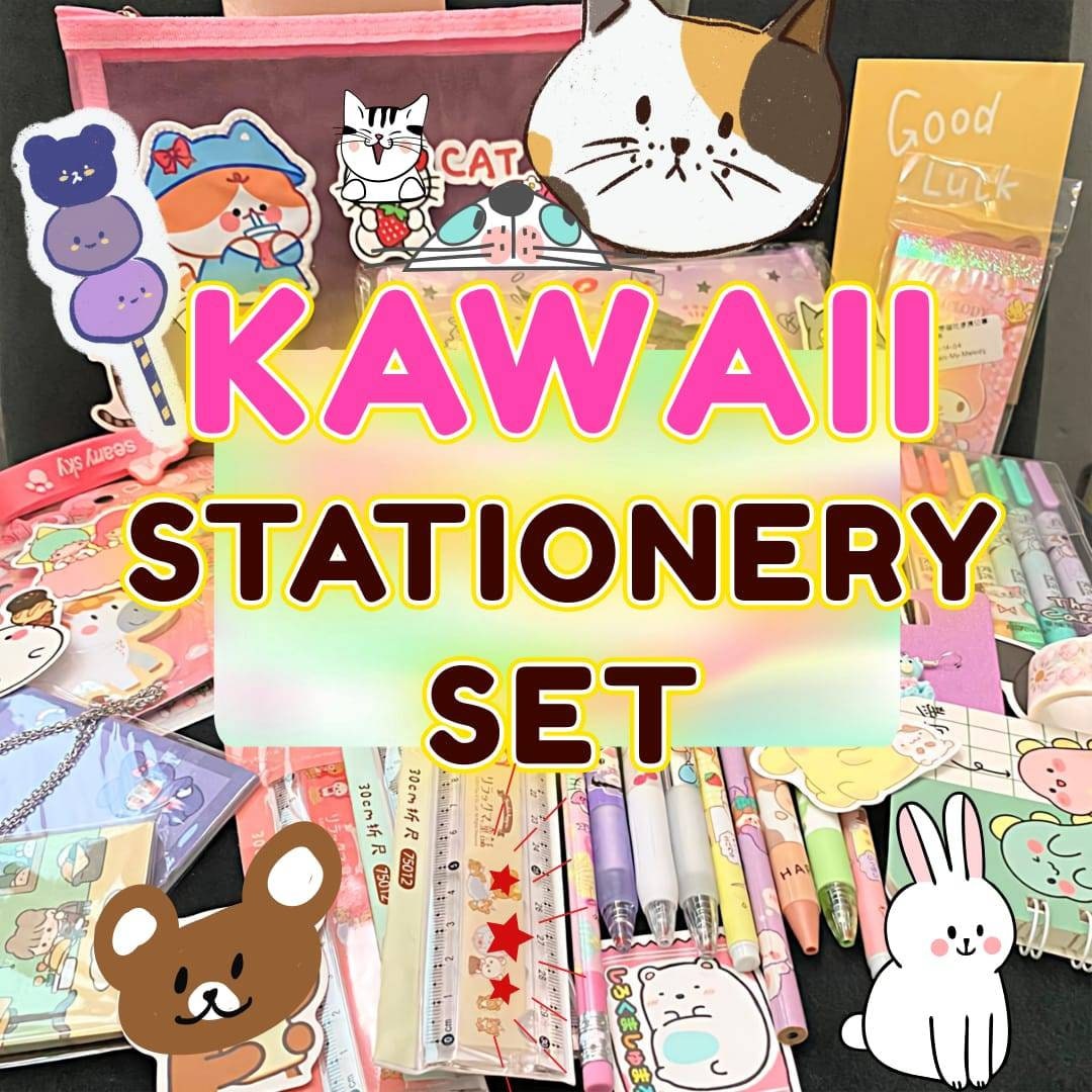 Kawaii Stationery Set | Cute Stationary Surprise| Kawaii Stickerl ...