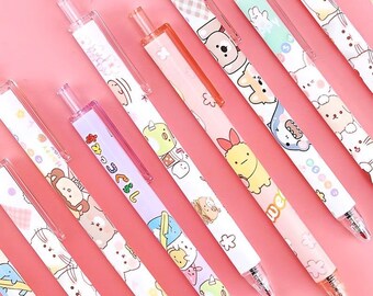 6 Pen Set Kuromi, Cute Kawaii Pen Set, Cute Stationery, Unique School ...
