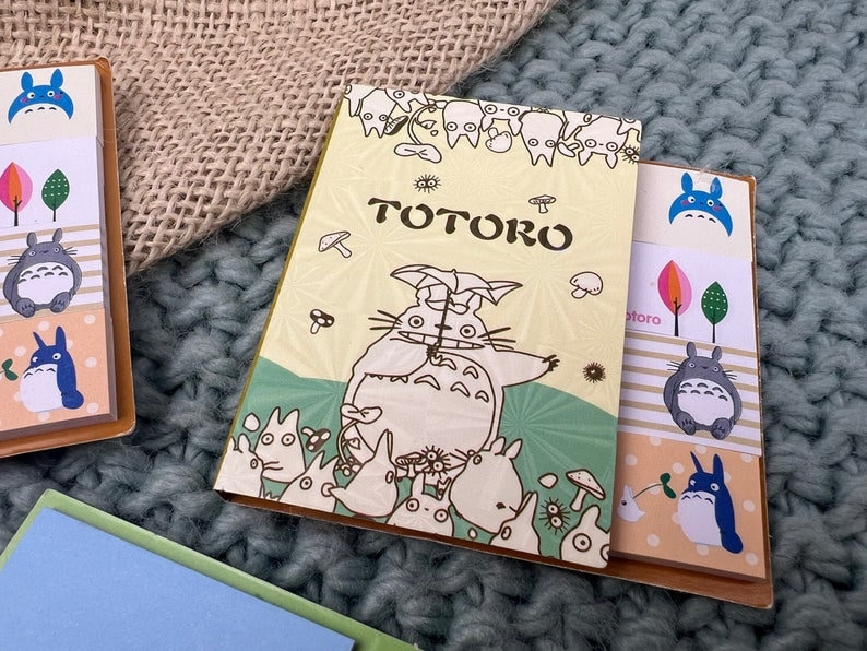 Totoro Memo Set Cute Kawaii Sticky Notes Studio Ghibli Memo - Etsy ...