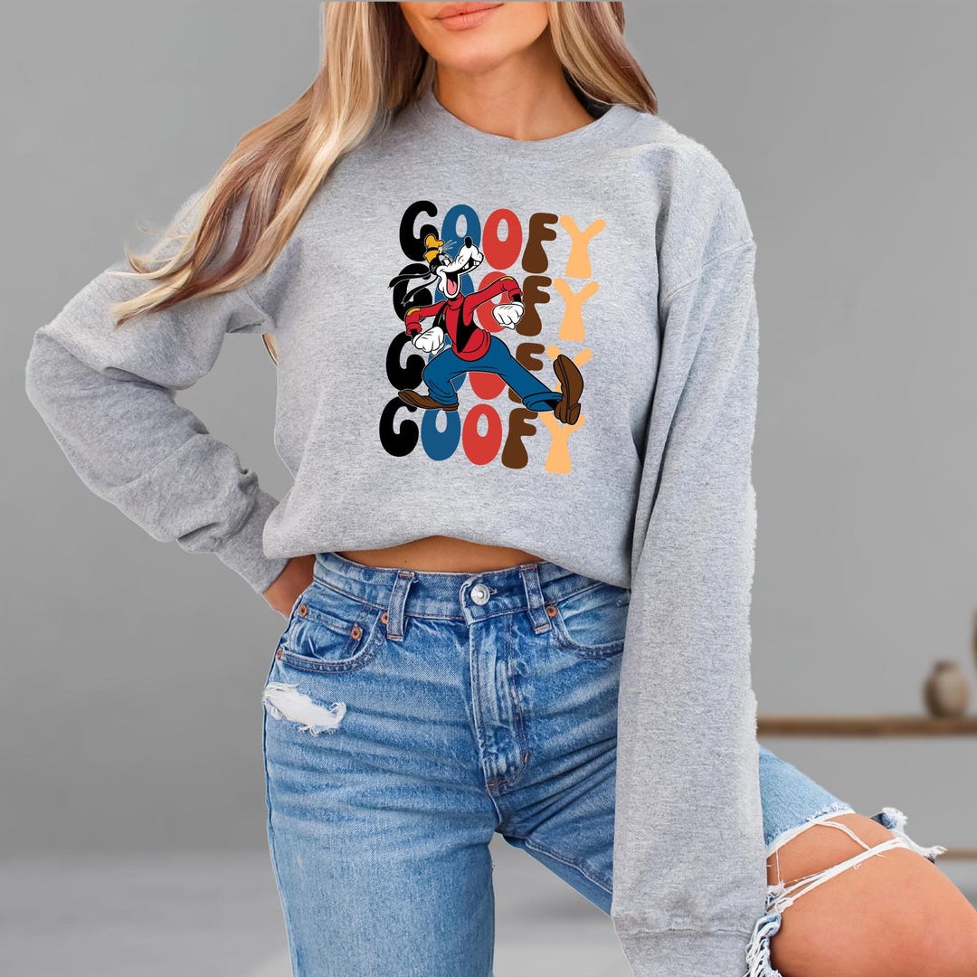 Disney Goofy Sweatshirt, Funny Goofy Hoodie, Disney Character Sweater ...