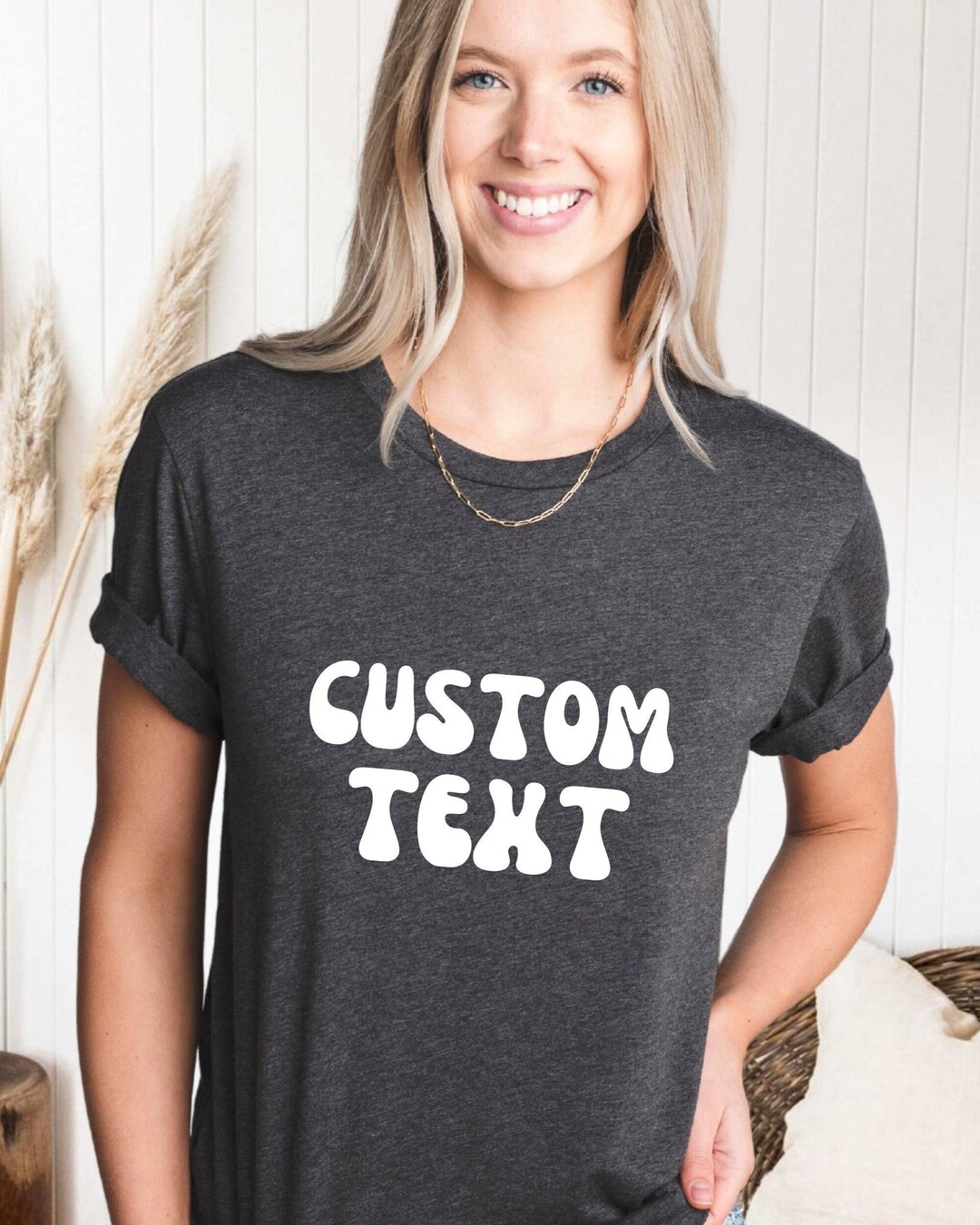 Custom Text Shirt, Personalized Shirt, Custom Name Shirt, Customizable ...