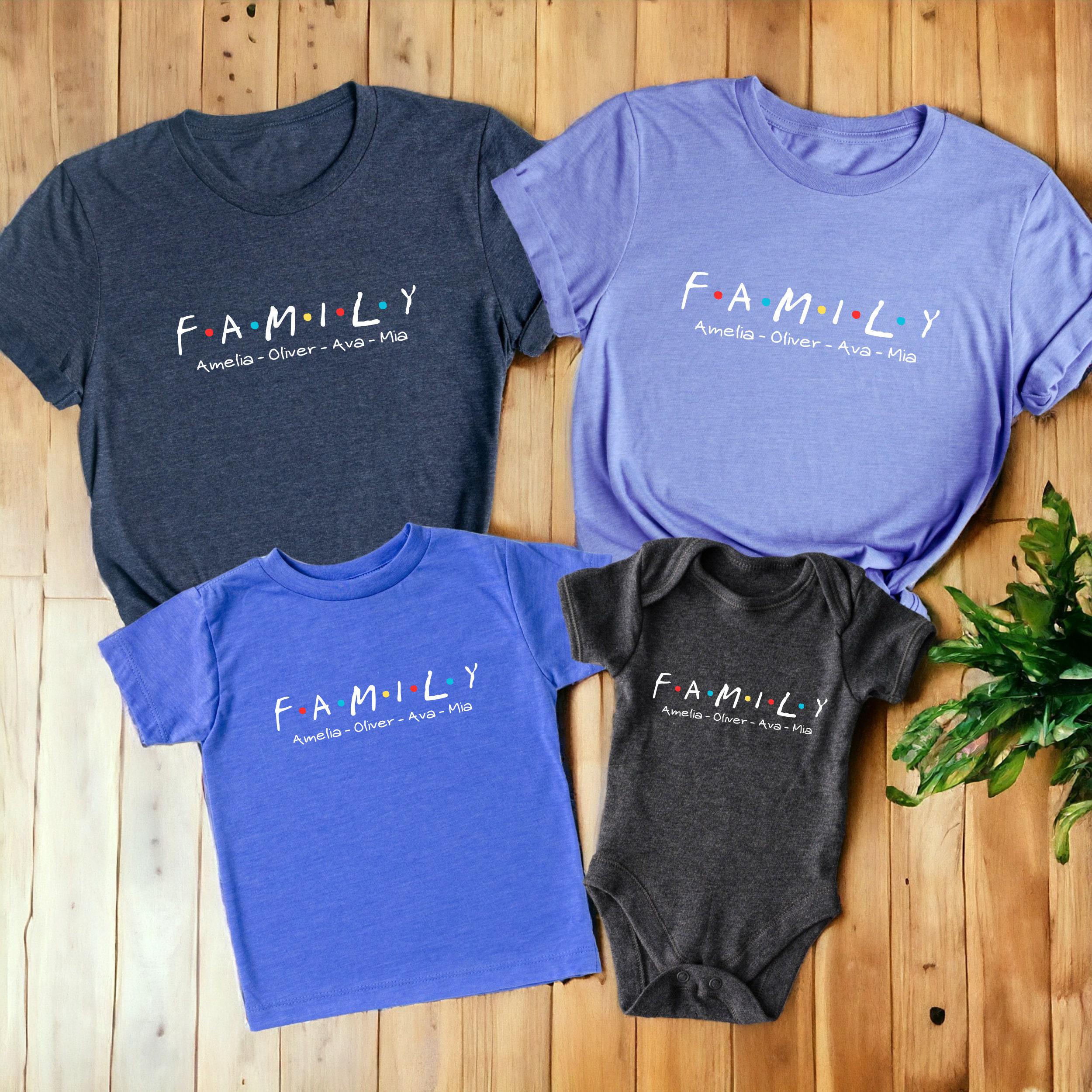 Custom Family Shirt, Family Group Shirt, Custom Name Shirt, Friends ...