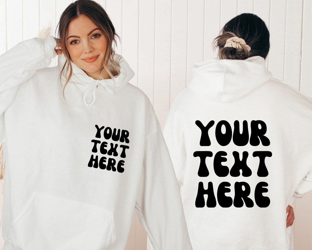 Retro Custom Text Sweatshirt, Personalized Name Hoodie, Your Design ...