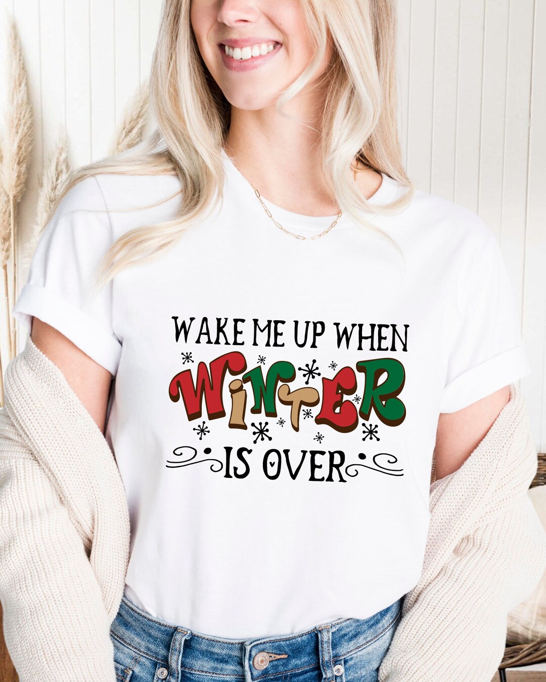 Wake Me up When Winter is Over Shirt, Funny Holiday Shirt, Winter ...
