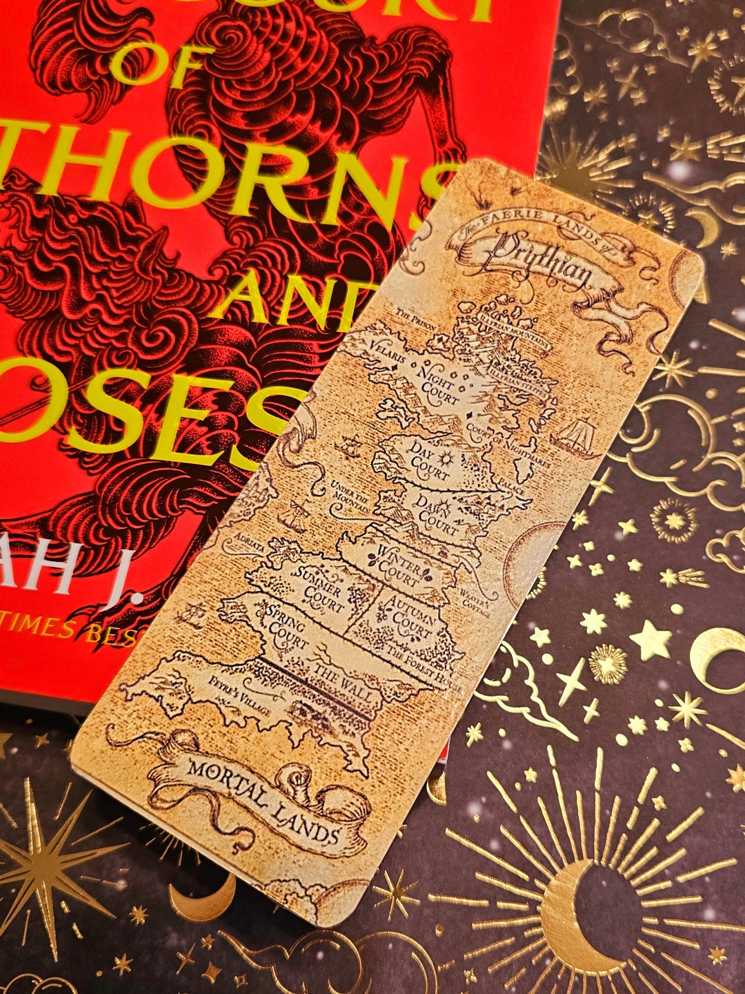 ACOTAR Prythian Map Bookmark | A Court of Thorns and Roses | SJM | Map ...