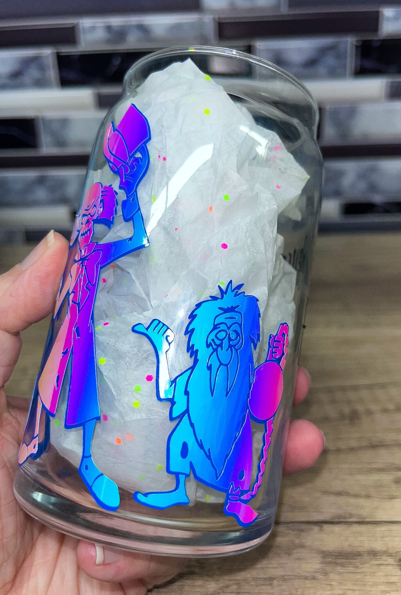 Haunted Mansion Glass, Disney Glass, Disney Beer Can Glass, Disney Cup ...