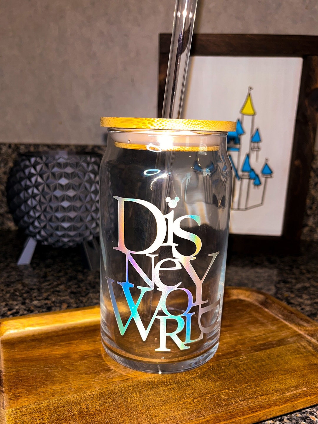 Disney World Glass, Disney Glass, Disney Beer Can Glass, Libbey Glass ...