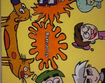 Nickelodeon Canvas Painting - Etsy