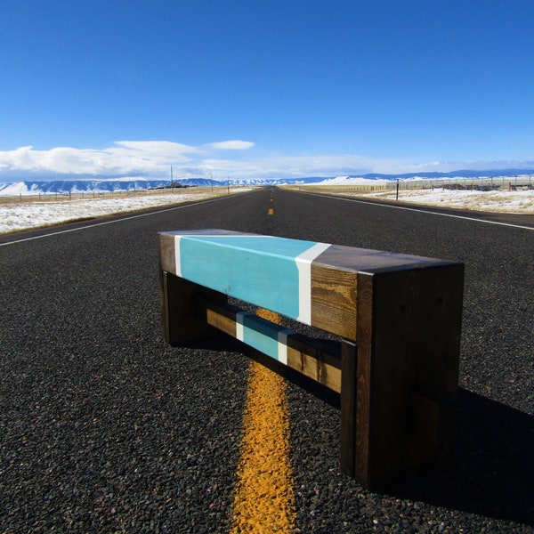 Country Wood Bench - Etsy