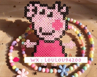 Flower Kandi Pacifier Leash, Rave Pacifier, Kandi Choker, Rainbow ...