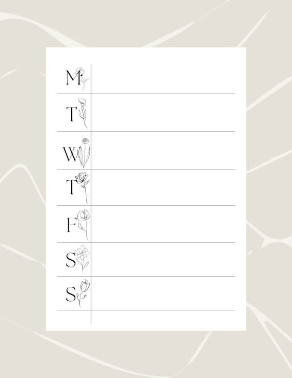 Weekly Plan Daily Plan Meal Prep Planner Goals Schedule - Etsy