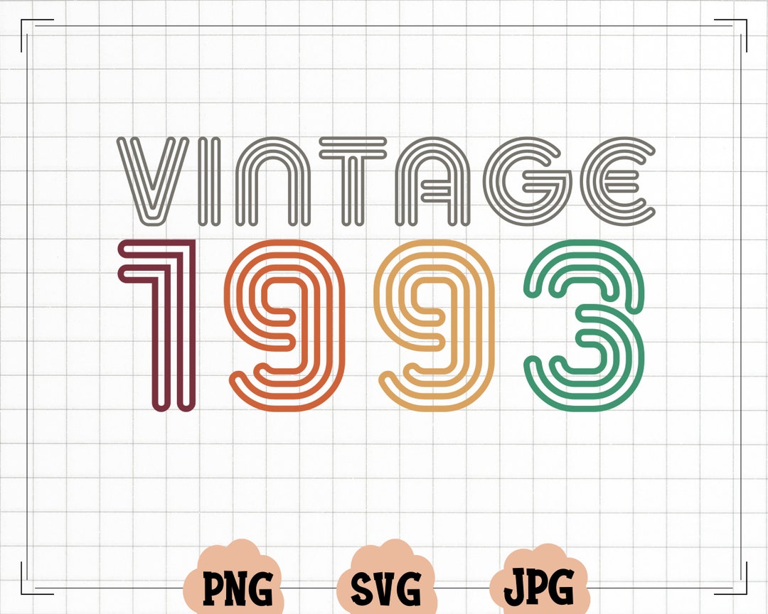 30th Birthday Svg, 30th Svg, Vintage 1993 Svg, 30th Cut File for Cricut ...