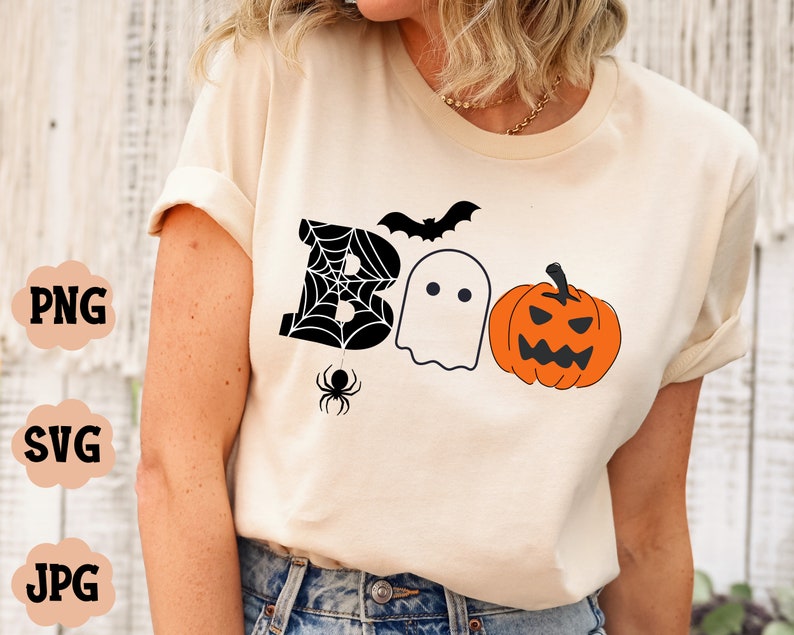 Boo SVG Halloween SVG Ghost SVG Spooky Svg Pumpkin Svg - Etsy