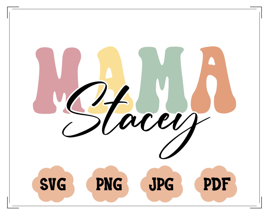 Custom Mama Design SVG PNG, Mama Svg, Custom Text Svg, Mama Groovy Text ...