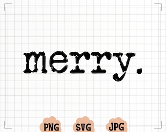 Merry SVG, Christmas Svg, Merry Handlettered Svg, Christmas Svg, Santa ...