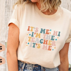 It's Me, Hi, I'm the Teacher It's Me Svg Png, I'm the Teacher Retro ...