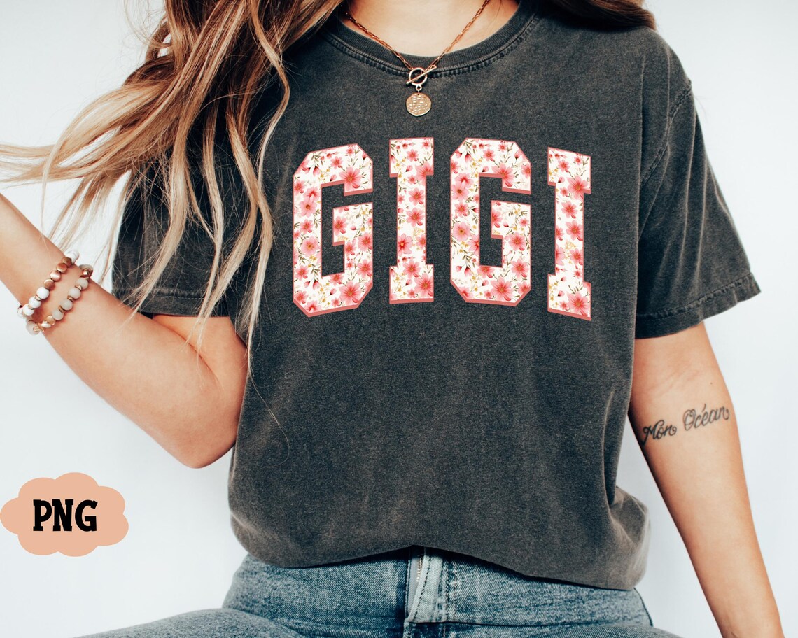 Pink Floral Gigi Png, Gigi Flower Png, Gigi Flower Png, Gigi Floral ...