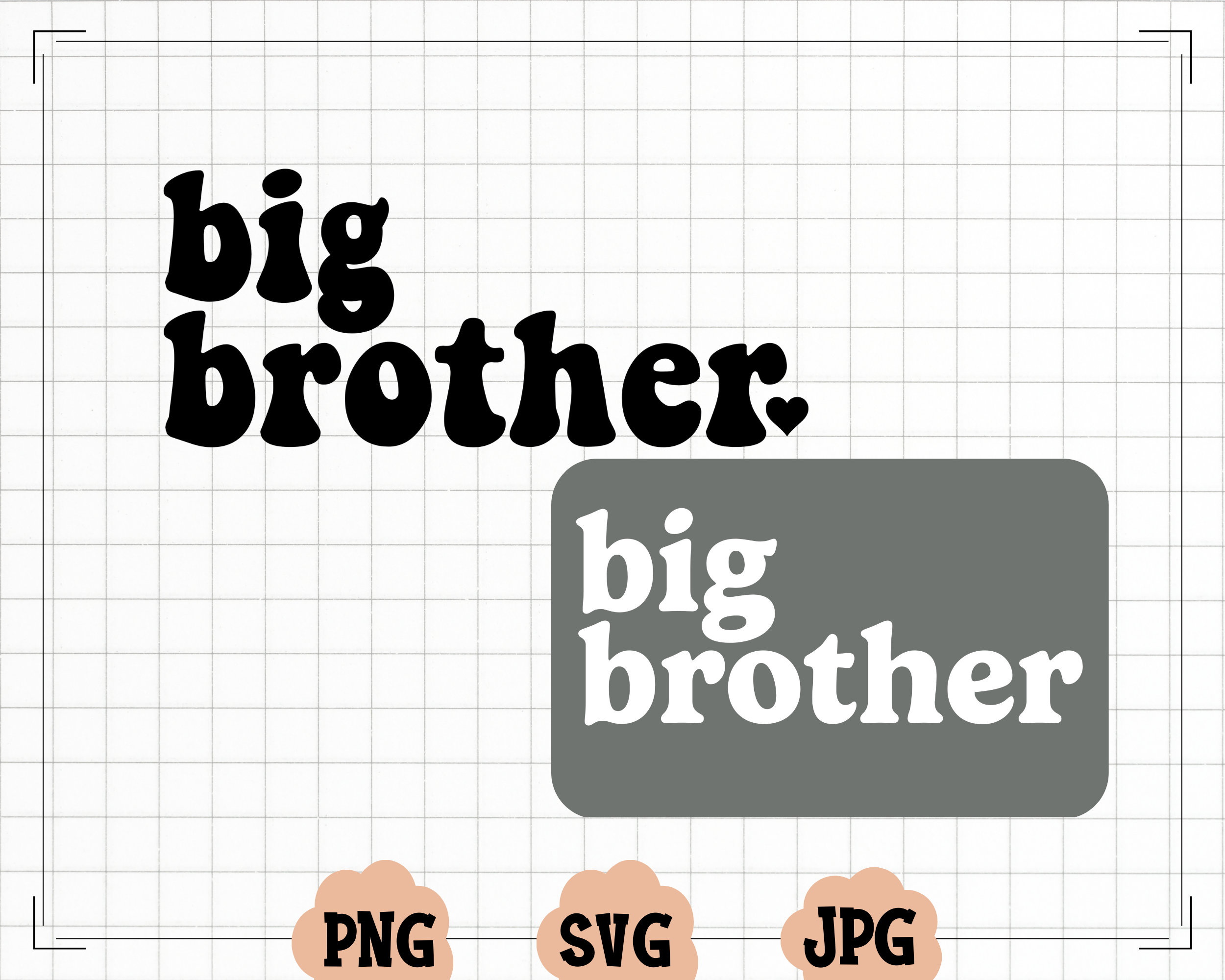 Retro Wavy Big Brother Svg, Big Brother Svg, Big Brother Png, Big ...