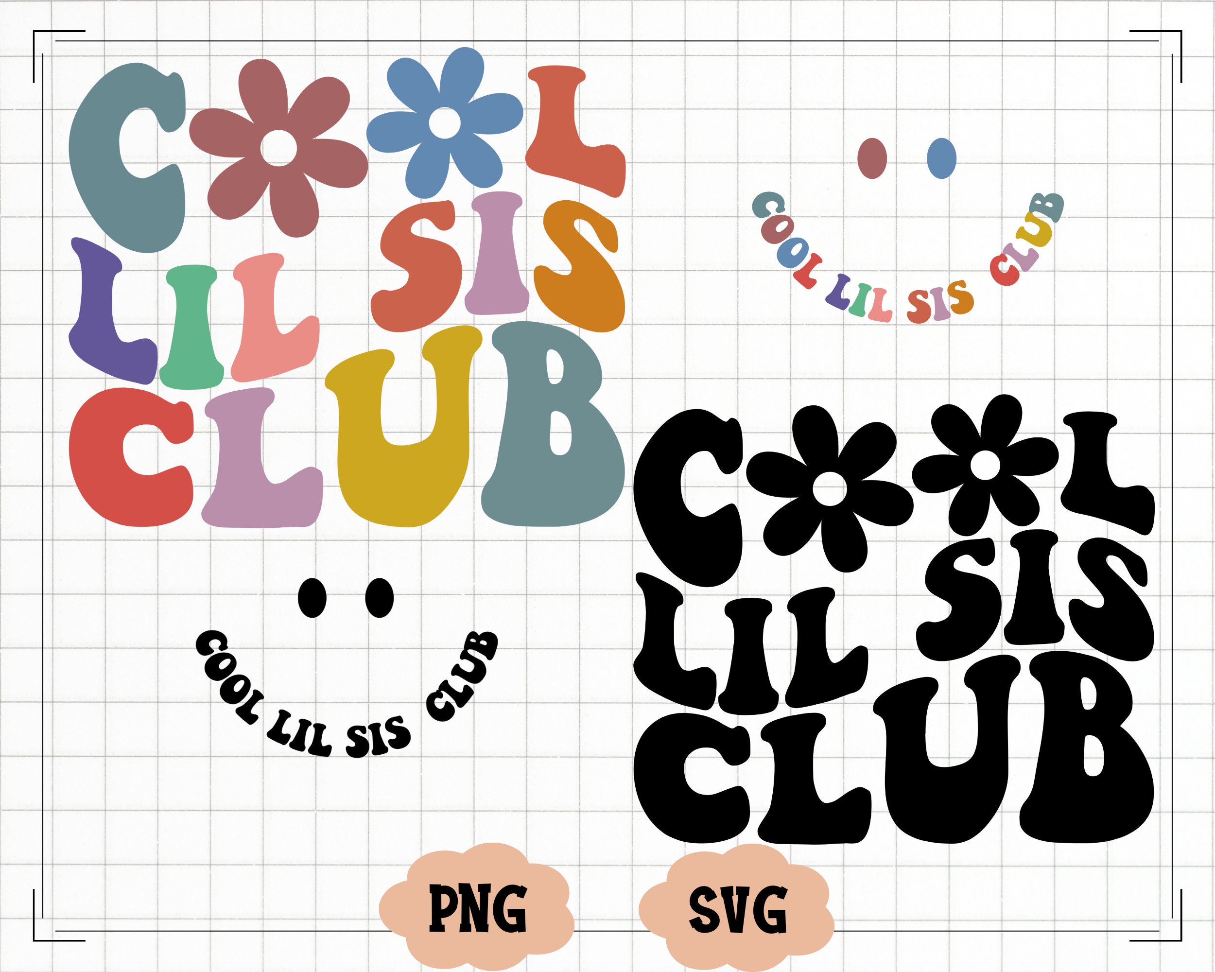 Cool Lil Sis Club SVG Cool Lil Sis Club PNG Lil Sis Svg Lil - Etsy Australia